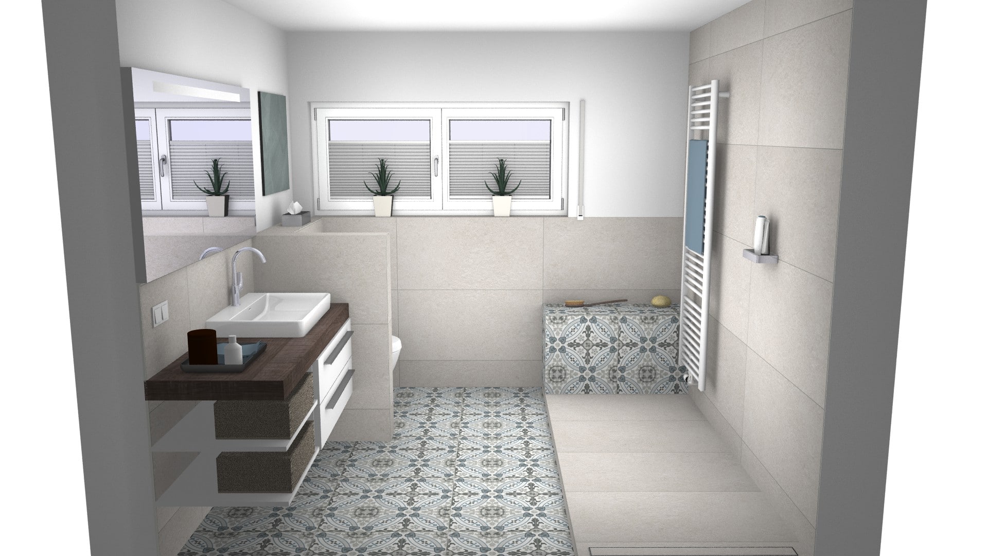 Badplanung ANNE NEIS - Projektbeispiel "Kleines Bad"