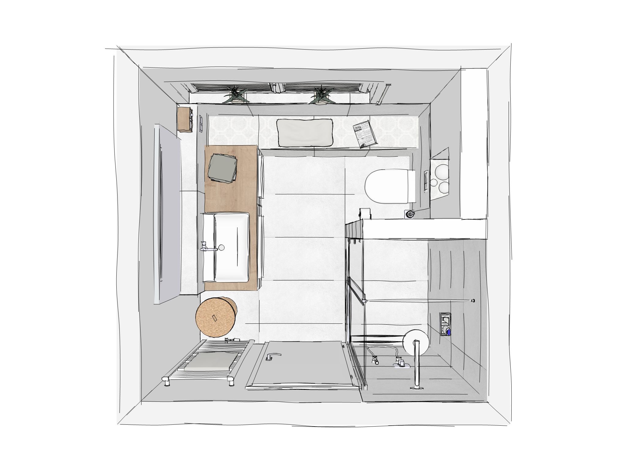 Badplanung ANNE NEIS - Projektbeispiel "Kleines Bad"