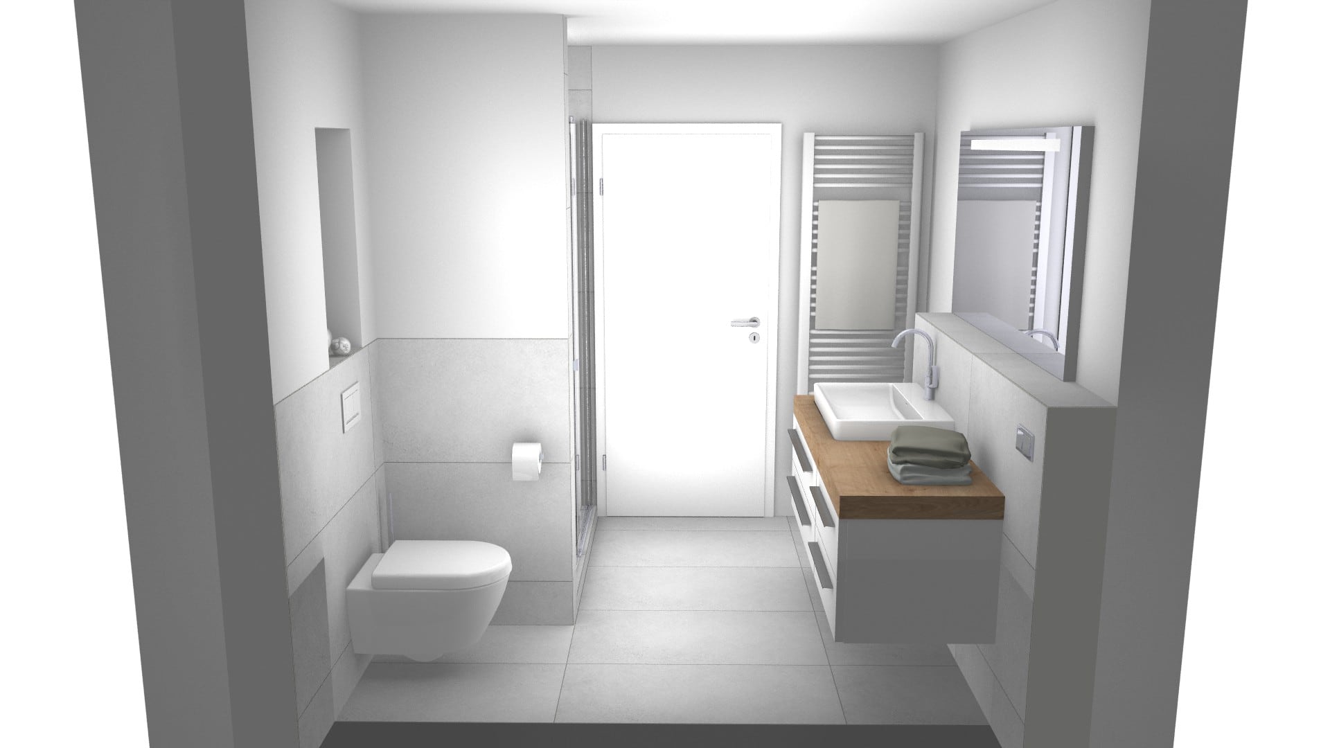 Badplanung ANNE NEIS - Projektbeispiel "Kleines Bad"